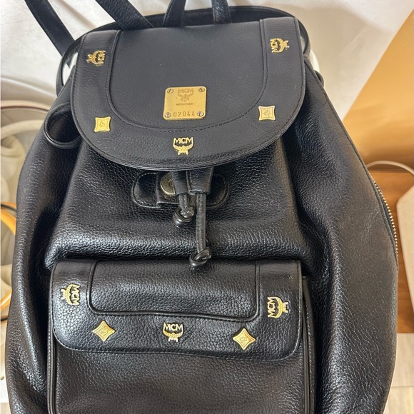 MCM | Bags | Mcm Black Backpack | Poshmark